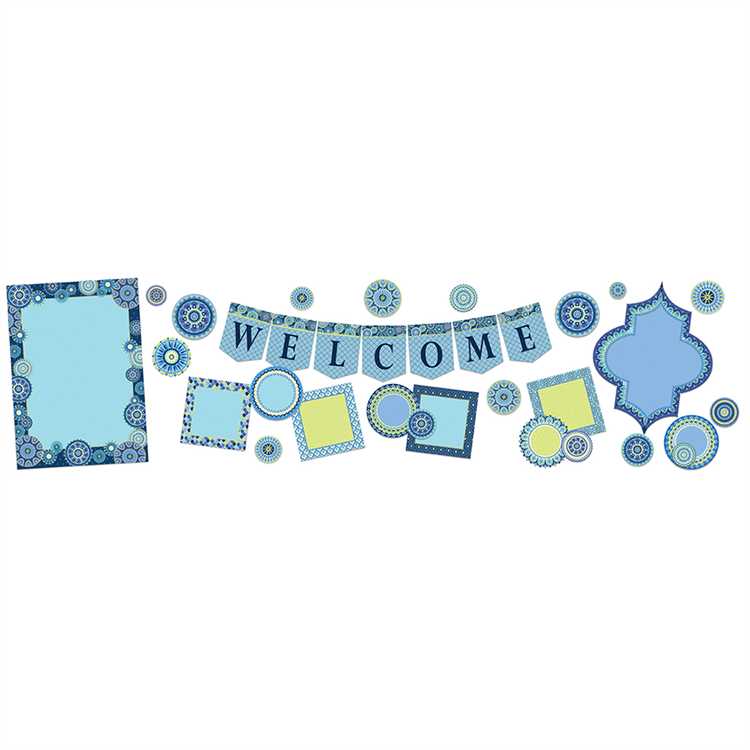 Blue Harmony Welcome Bulletin Board Set - Keys to Learning Store